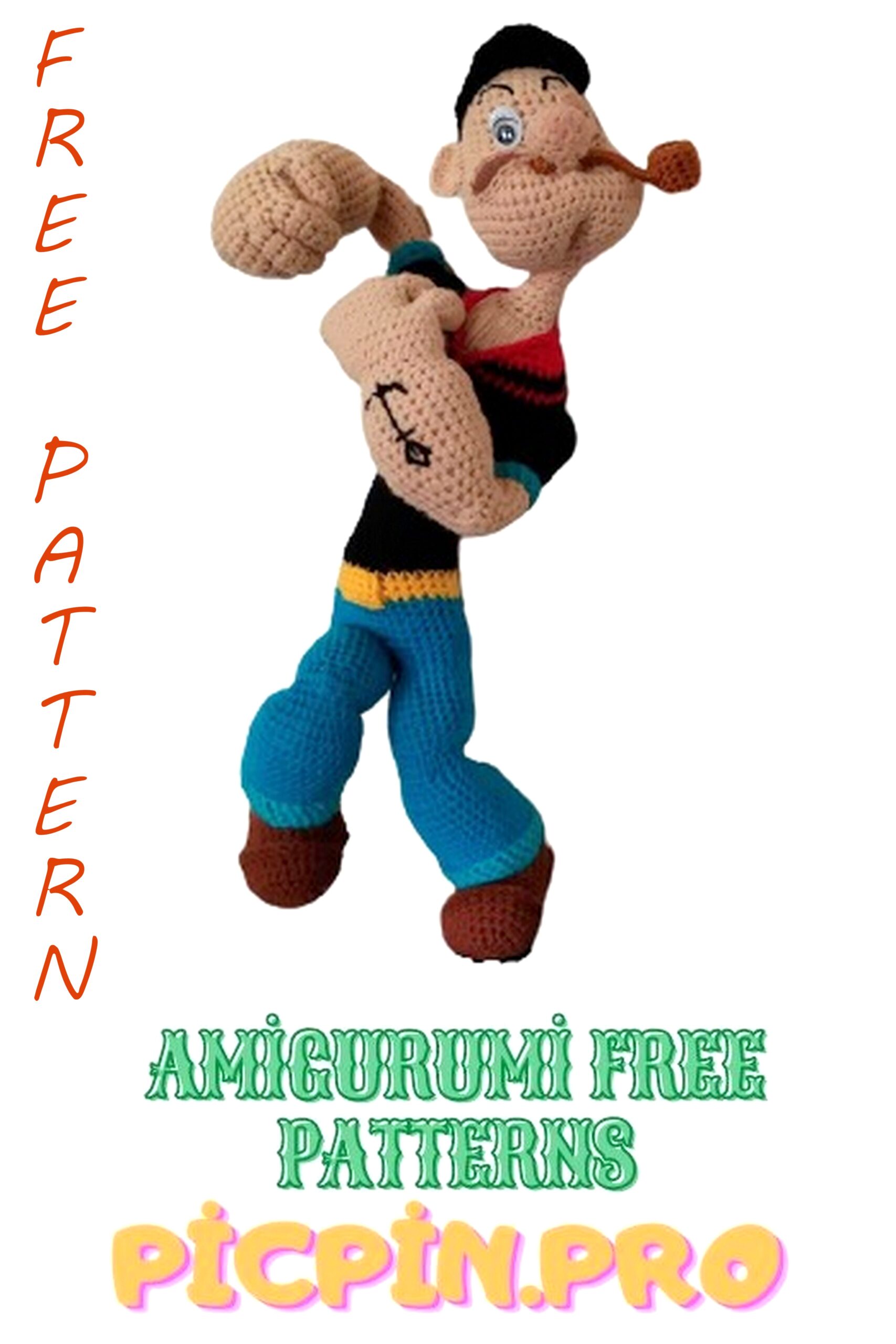 Popeye The Sailor Man Amigurumi Free Crochet Pattern – Amigurumi ...