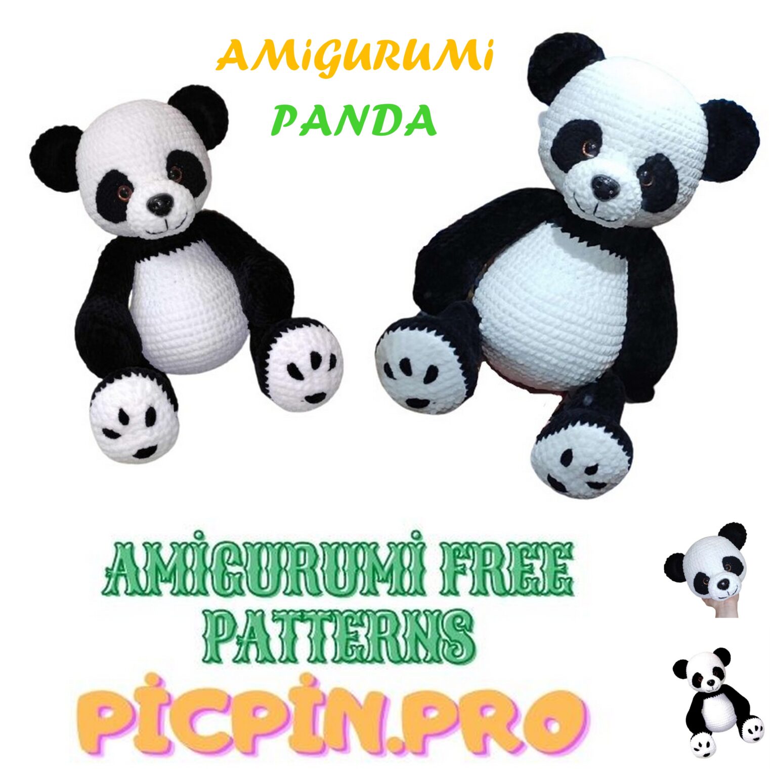 Amigurumi Velvet Big Cute Panda Free Crochet Pattern – Amigurumi ...