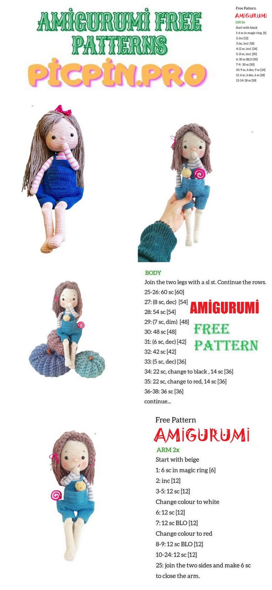 Amigurumi Amanda Doll Free Crochet Pattern – Amigurumi – Picpin.pro