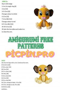 Amigurumi King Lion Simba Free Crochet Pattern – Amigurumi – Picpin.pro